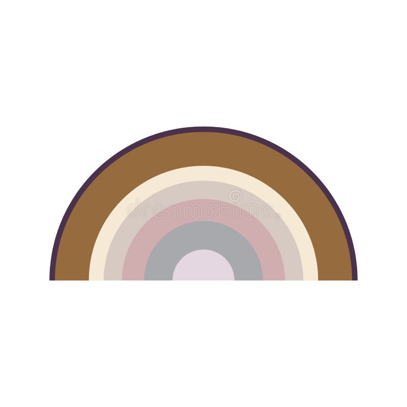 Simple Boho Scandinavian Rainbow Illustration Vector Stock Vector ...