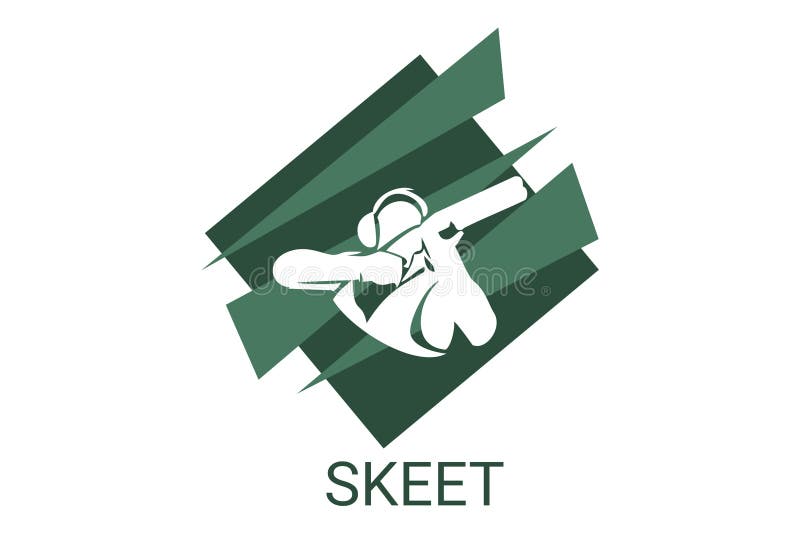 Skeet Sport Vector Line Icon. an Athlete Posing for a Shot. Sport ...