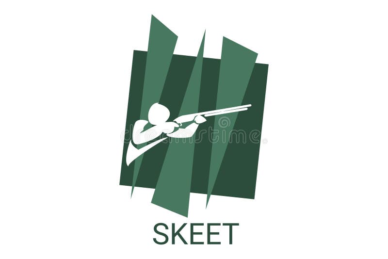 Skeet Sport Vector Line Icon. an Athlete Posing for a Shot. Sport ...