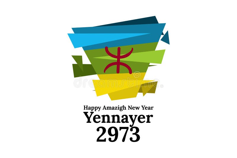Happy New Amazigh Year. Yennayer 2973 Stock Vector - Illustration of ...