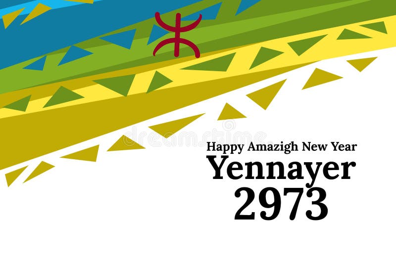 Happy New Amazigh Year. Yennayer 2973 Stock Vector - Illustration of ...
