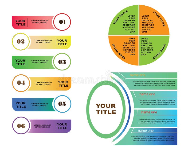 Gradient Table of Contents Infographic Stock Vector - Illustration of ...