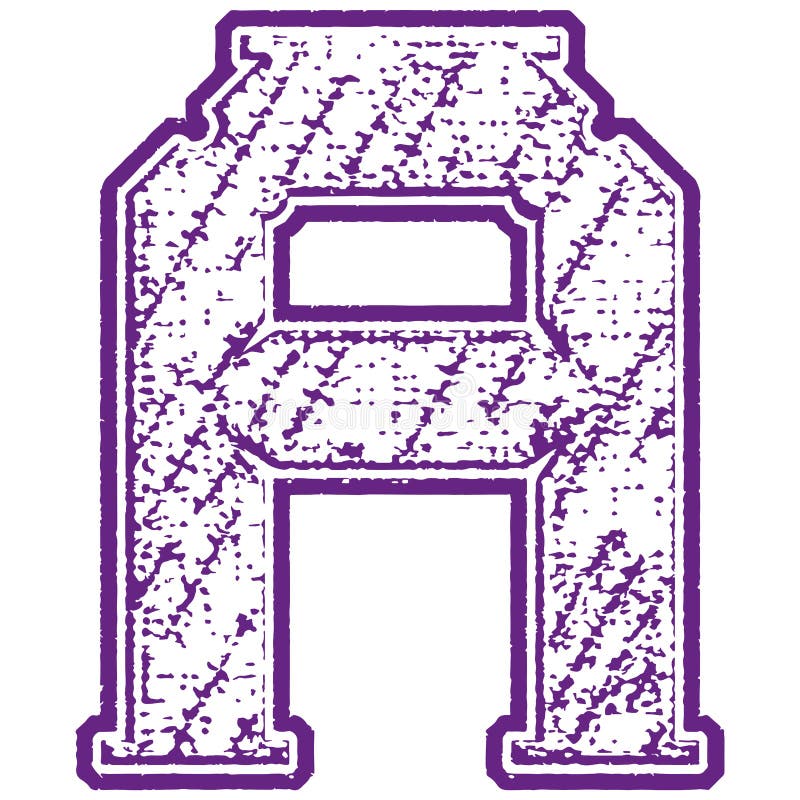 Vector Rough Letter on White Background.Grunge Art Font. Stock Vector ...