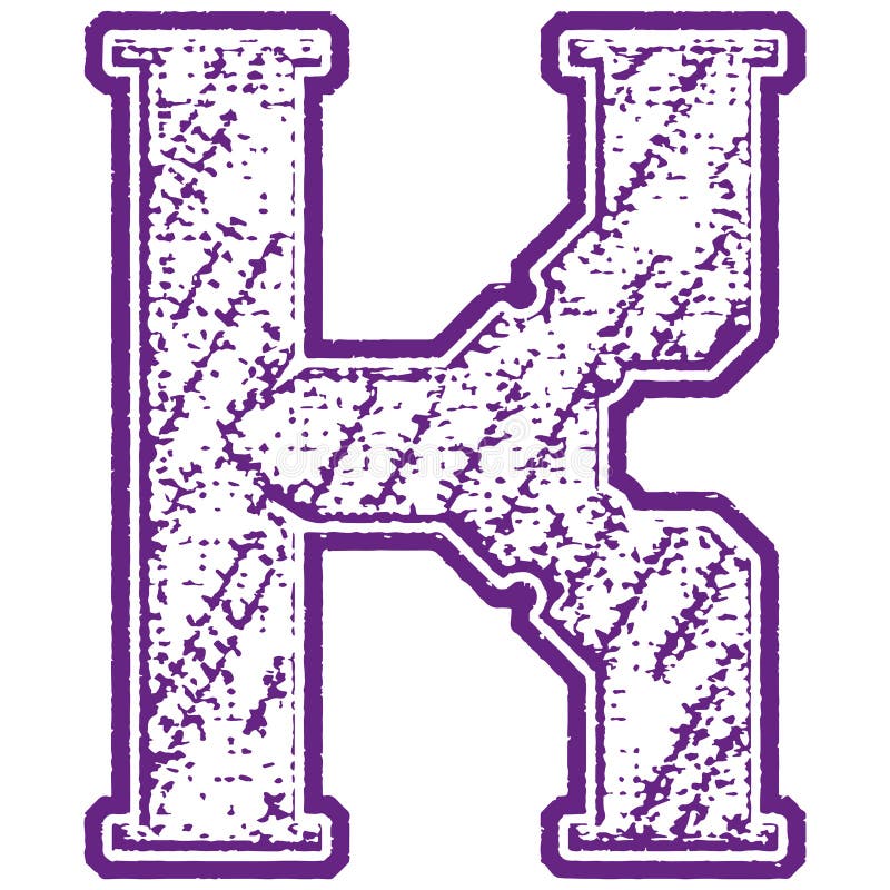 Vector Rough Letter on White Background.Grunge Art Font. Stock Vector ...