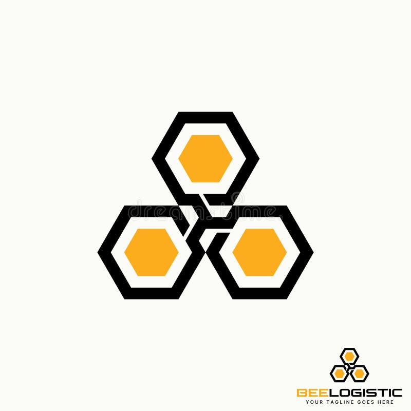 Unique Lineout Bound 3 Hexagons Like Bee House. Related To Animal or ...