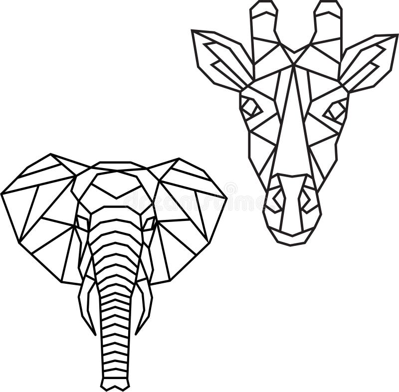 Print Vector Abstract Polygonal Geometric Wild Animal Stock ...
