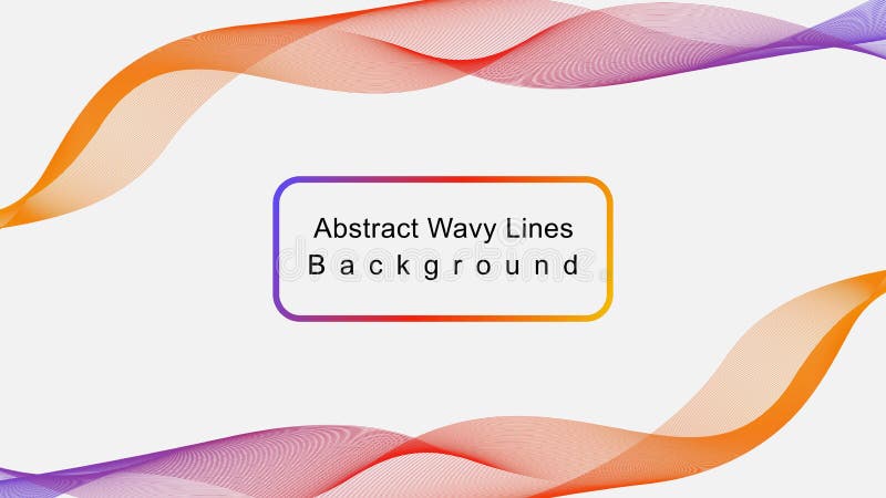 Gradient Abstract Wavy Lines on White Background for Web and Mobile App ...