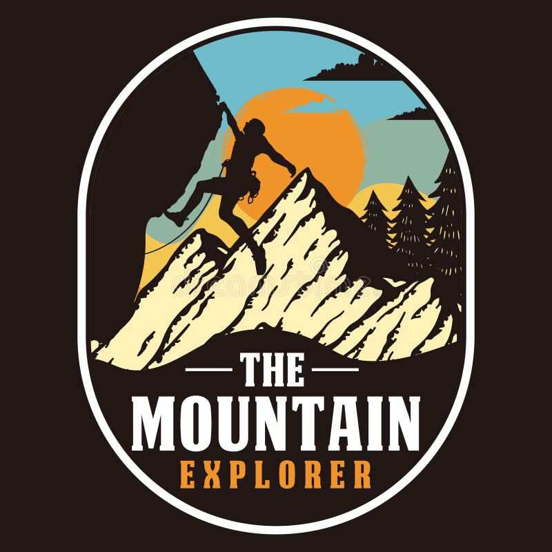 Adventure Emblem Patch Logo Poster Label Vector Illustration Retro ...