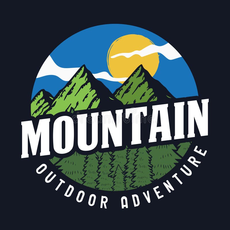 Mountain Outdoor Adventure Emblem Patch Logo Poster Label Vector ...