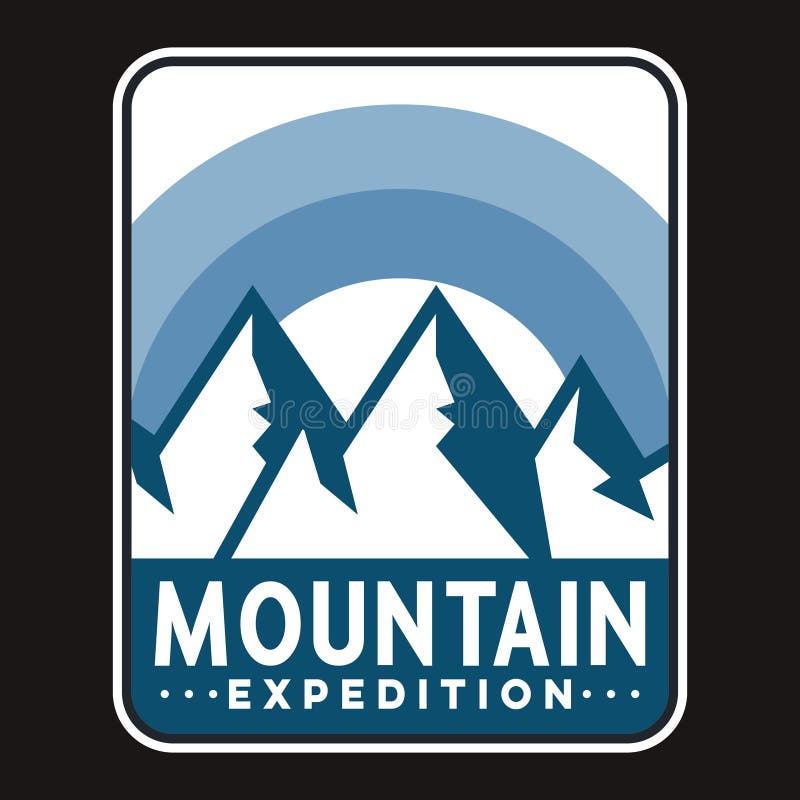 Mountain Outdoor Adventure Emblem Patch Logo Poster Label Vector ...