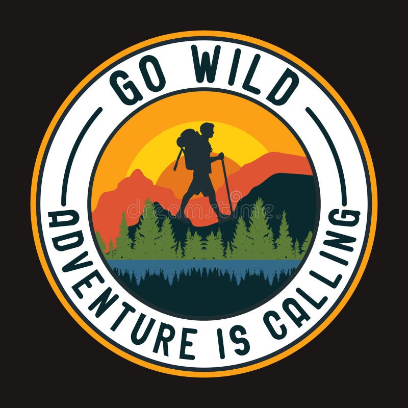 Mountain Outdoor Adventure Emblem Patch Logo Poster Label Vector ...
