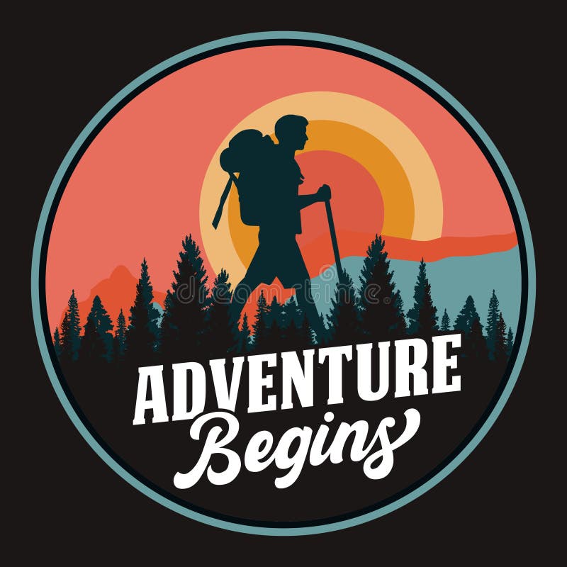 Mountain Outdoor Adventure Emblem Patch Logo Poster Label Vector ...