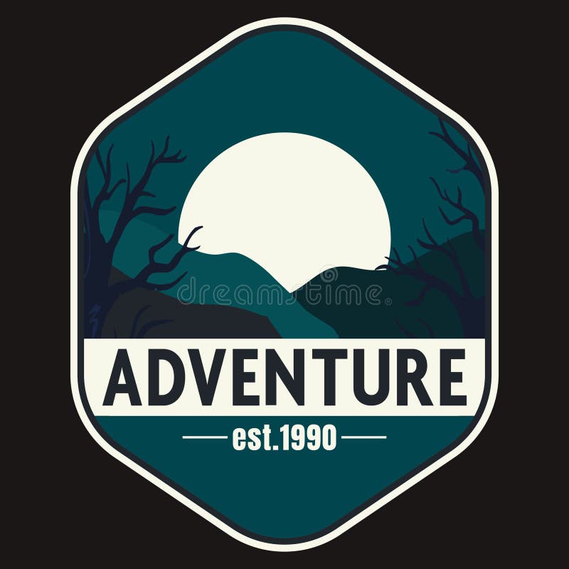Mountain Outdoor Adventure Emblem Patch Logo Poster Label Vector ...