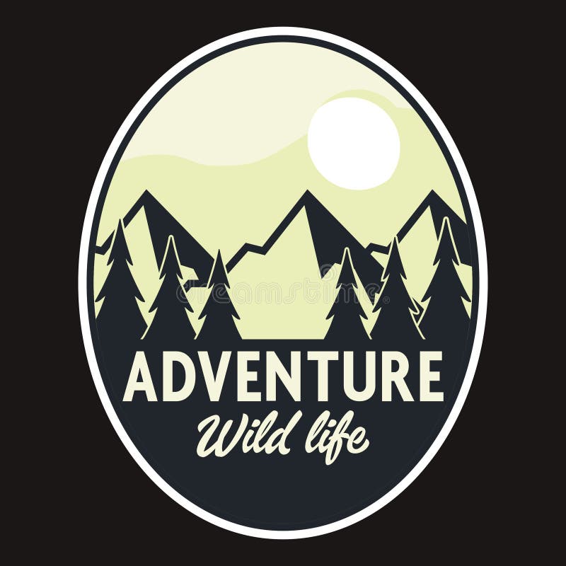 Mountain Outdoor Adventure Emblem Patch Logo Poster Label Vector ...