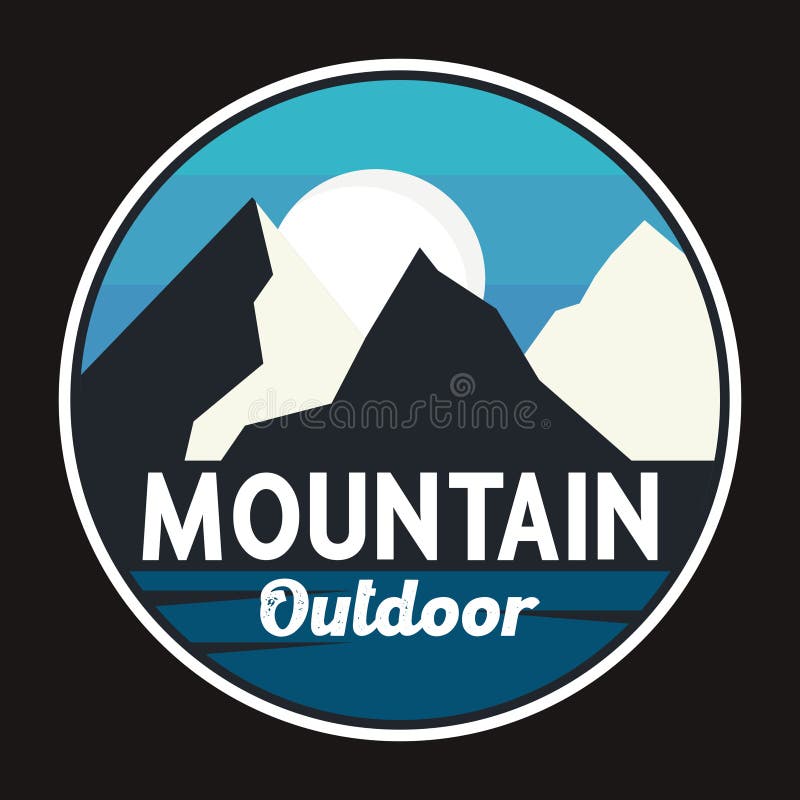 Mountain Outdoor Adventure Emblem Patch Logo Poster Label Vector ...