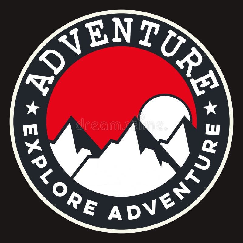 Mountain Outdoor Adventure Emblem Patch Logo Poster Label Vector ...