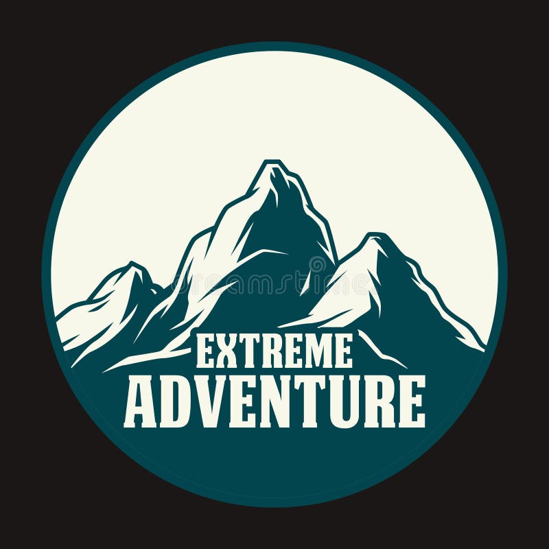 Mountain Adventure Emblem Patch Logo Poster Label Vector Illustration ...