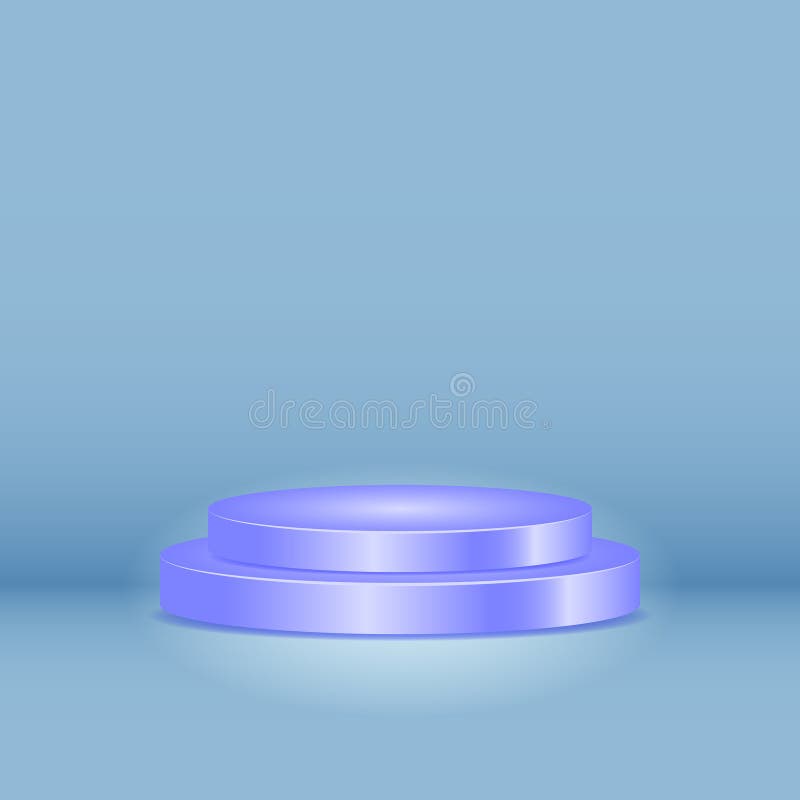Blue Cylinder Podium. 3d, Simple, Modern, Minimal and Elegant Concept ...
