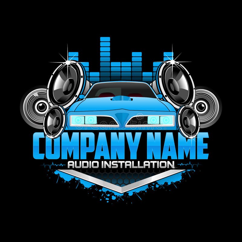 Modern Car Audio Installation Service Logo Stock Vector - Illustration ...