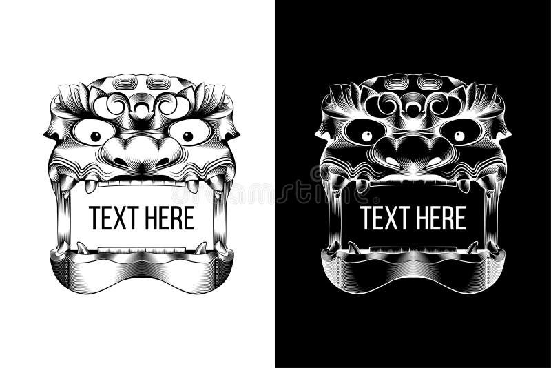 Traditional Japanese Demon Mask Devil Design Logo Template Stock Vector ...