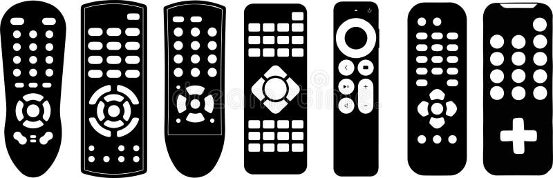 Remote Control Silhouette Set Stock Vector - Illustration of automobile ...