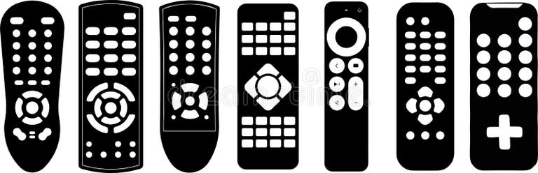 Remote Control Silhouette Set Stock Vector - Illustration of automobile ...
