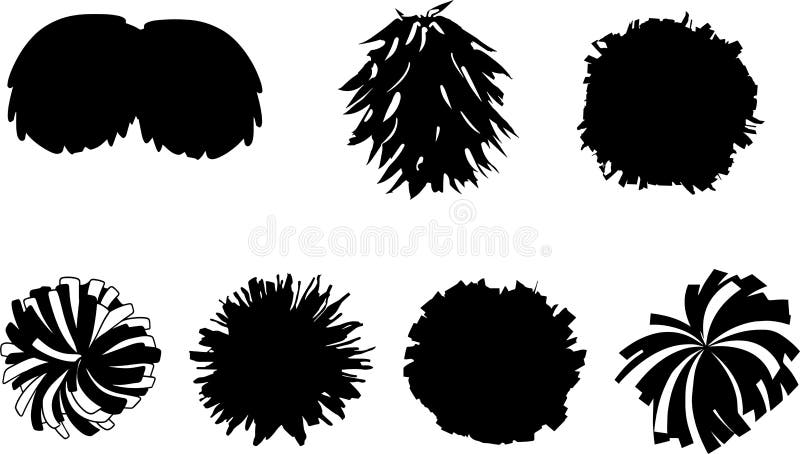 Pom Poms silhouette set stock vector. Illustration of football - 267121848