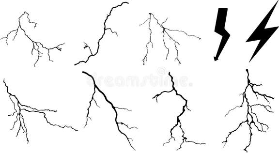 Thunder Silhouette Set, Thunder Silhouette Set, Thunder Icon, Tower ...