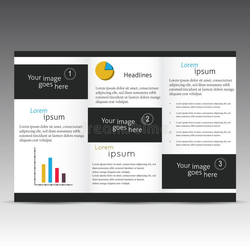 Professional Business Three Fold Flyer Template. Stock Vector ...