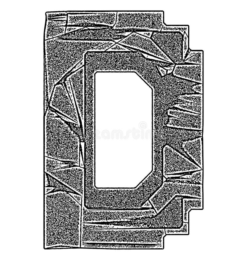 Neo-gothic Decorative Letter.Vector Medieval Font. Stock Illustration ...