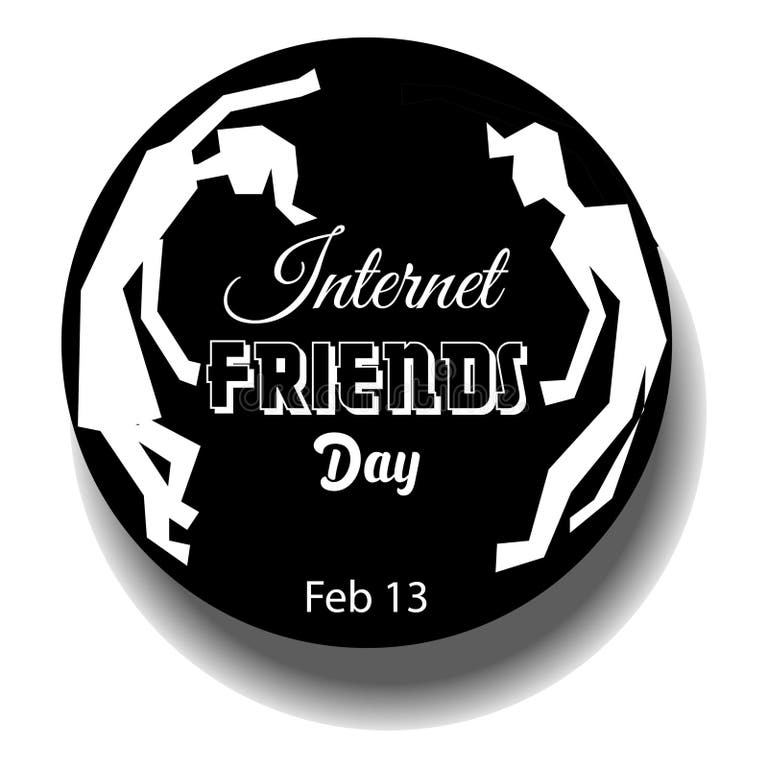 Internet Friends Day Sign and Badge Vector Stock Vector - Illustration ...