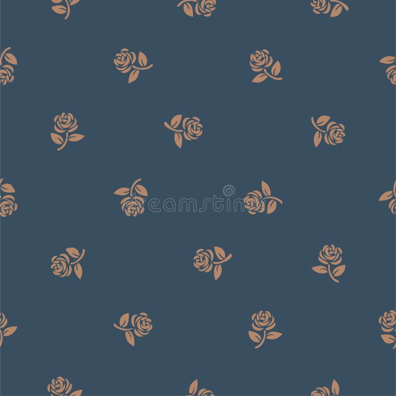 Cute Small Rose Flower Motif Pattern Abstract Geometric Continuous ...