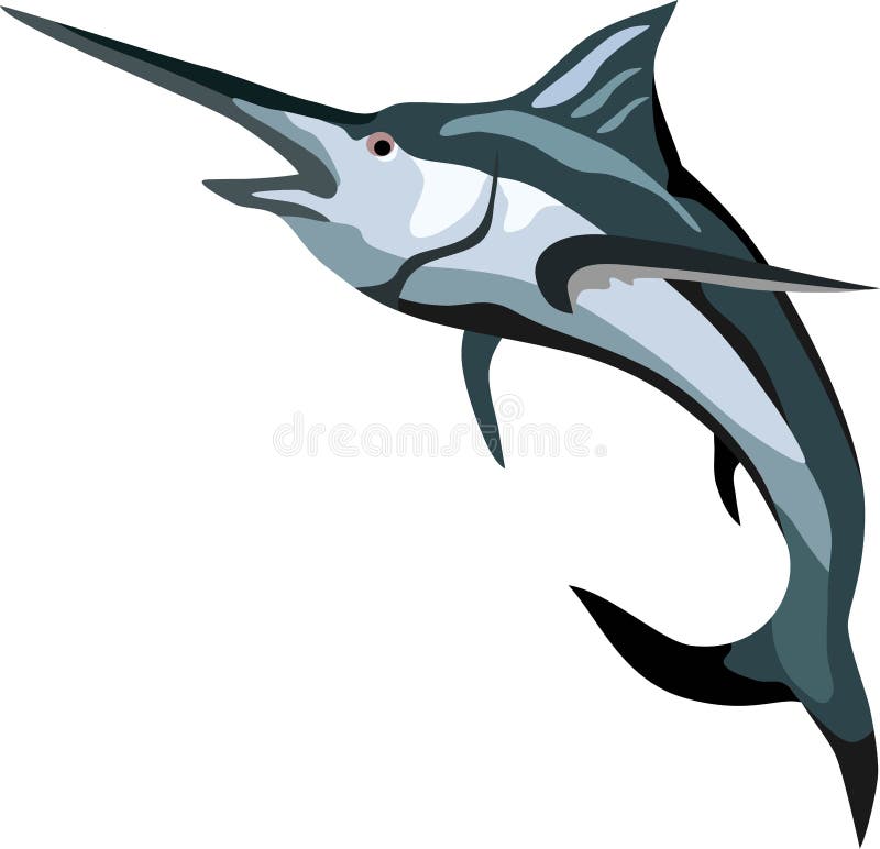 Flying Marlin Fish Animal Vector Stock Vector - Illustration of flying ...