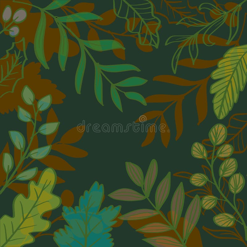 Beautiful Green Leaf Background Vector Illustration Stock Illustration ...