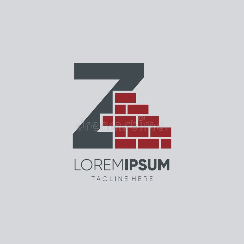 Letter Z Brick Logo Design Vector Icon Graphic Stock Vector ...