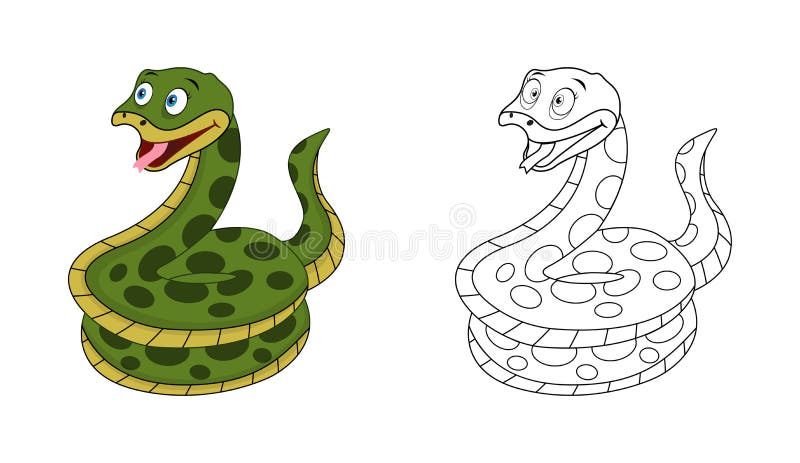 Cartoon Snake Reptile Top View Stock Illustrations – 40 Cartoon Snake ...