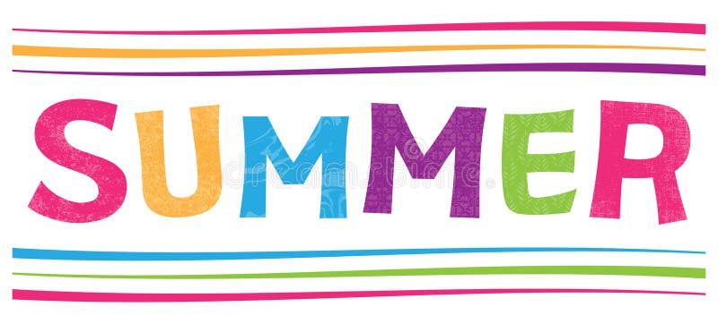 Brightly Colored Summer Text Stock Vector - Illustration of text ...