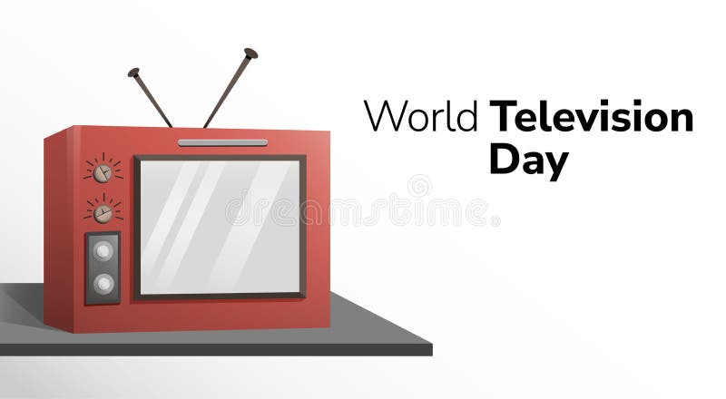 Theme Poster for World Television Day Celebration on 21 November Stock ...