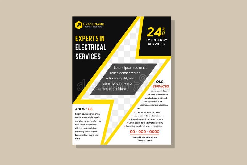 Alternative Energy Brochure Layout. Electrical Eco Energy Flyer Stock ...