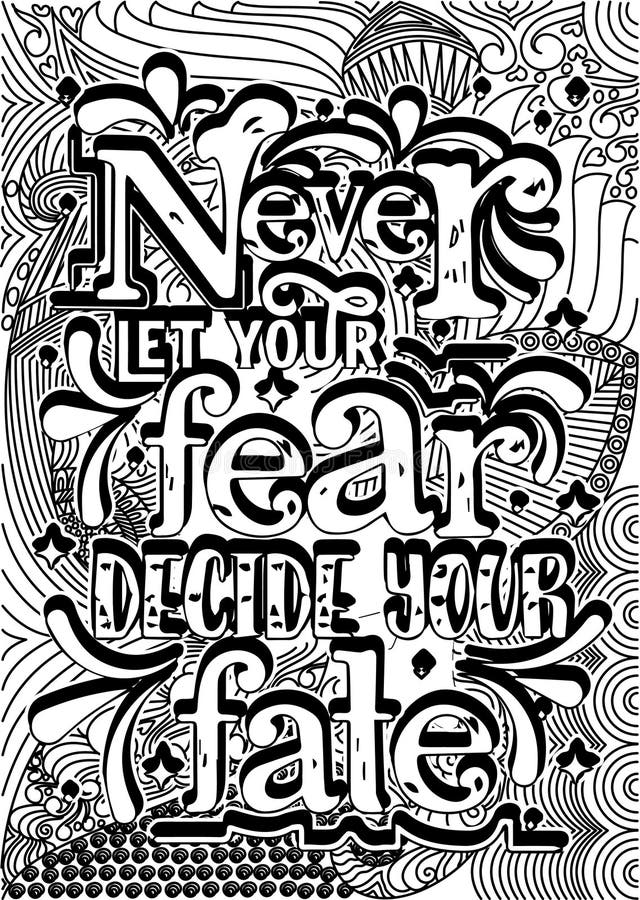 Inspirational Words Coloring Book Pages.motivational Quotes Coloring ...