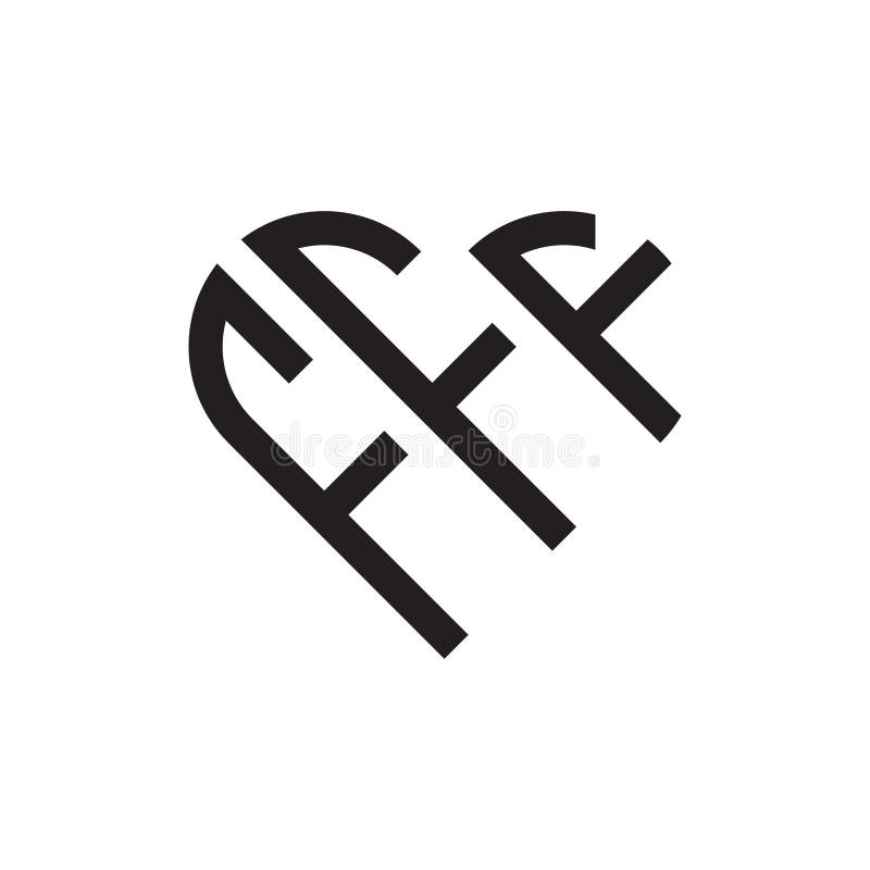 Initial Three Letter Heart Outline Logo Vector Stock Vector ...