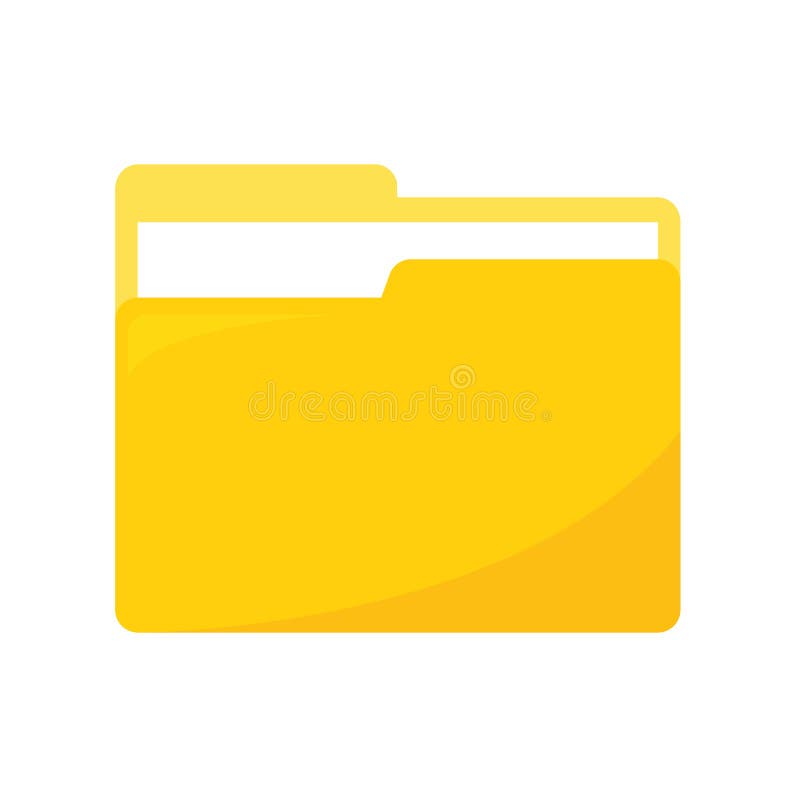 Folder Icon Can Be Used for Your Website Design. Yellow File Folder ...