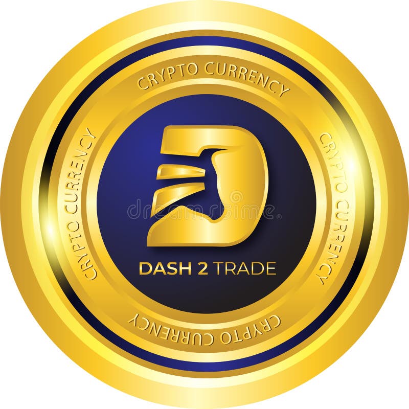 Dash 2 Trade Cryptocurrency Golden Coin Symbol Editorial Photo ...