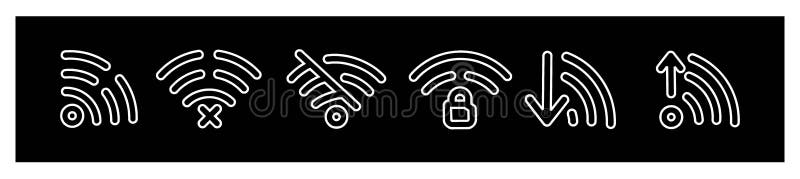 Different Wifi Routers with Different Symbols. Network Wi-Fi Router ...