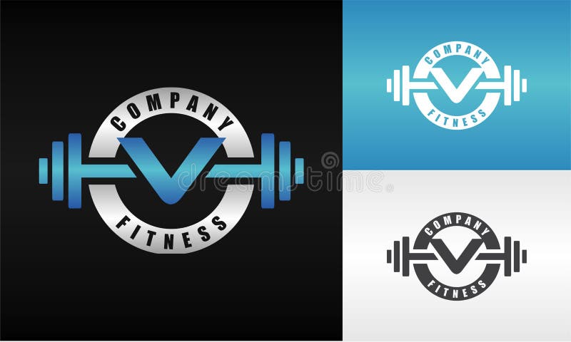 Letter V fitness logo stock vector. Illustration of healthy - 267668890