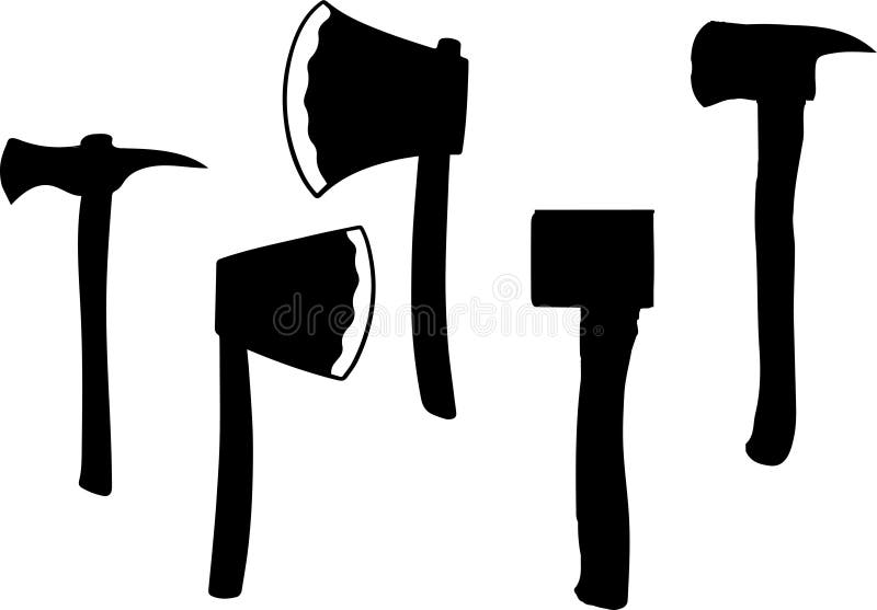 Axe Set Silhouette, Axe Set Silhouette Set, Stock Vector - Illustration ...