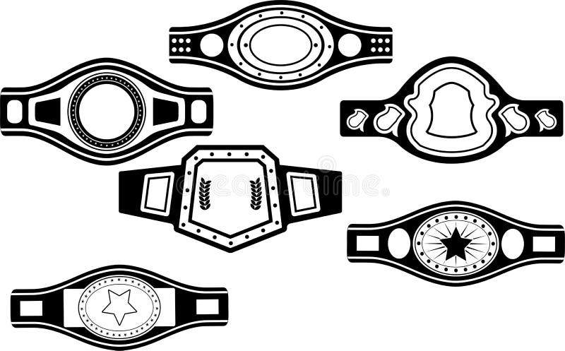 Champion Belt Set Silhouette, Champion Belt Set Silhouette Set, Stock ...
