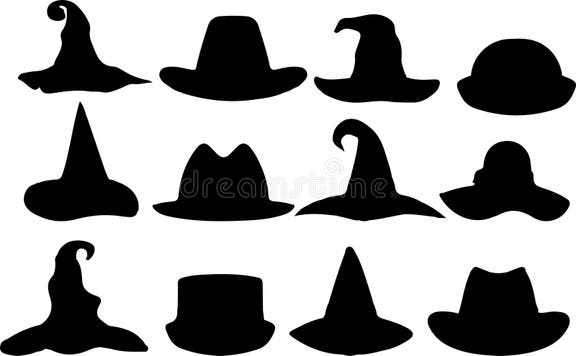 Magic Hats 2 Silhouette, Magic Hats 2 Silhouette Set, Stock ...