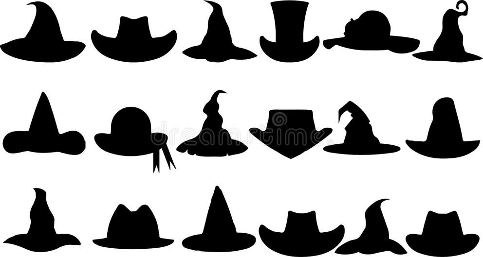 Magic Hats 2 Silhouette, Magic Hats 2 Silhouette Set, Stock ...