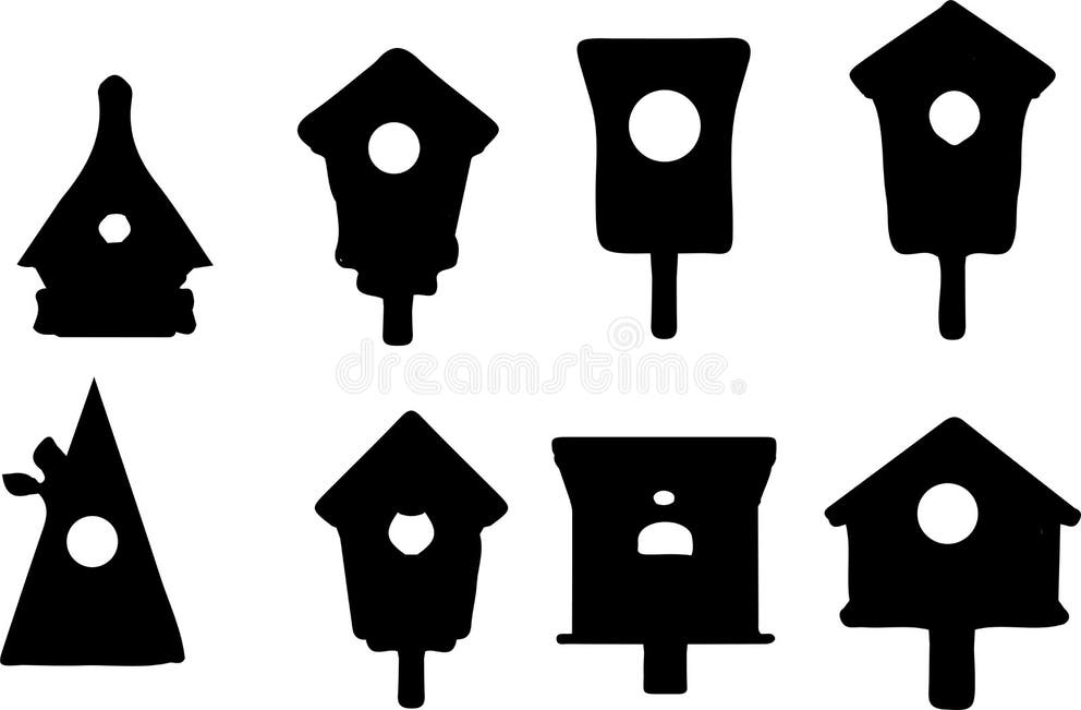 Nesting Box Silhouette, Nesting Box Silhouette Set, Stock Illustration ...